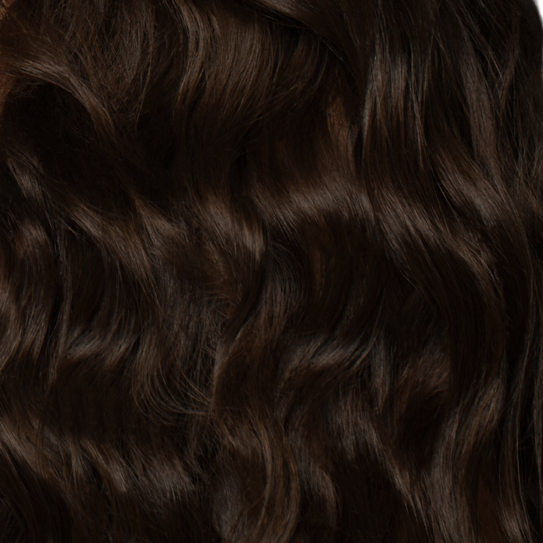 22" Beach Wavy Genius Weft Medium Brown (#4) – BelH Ext.